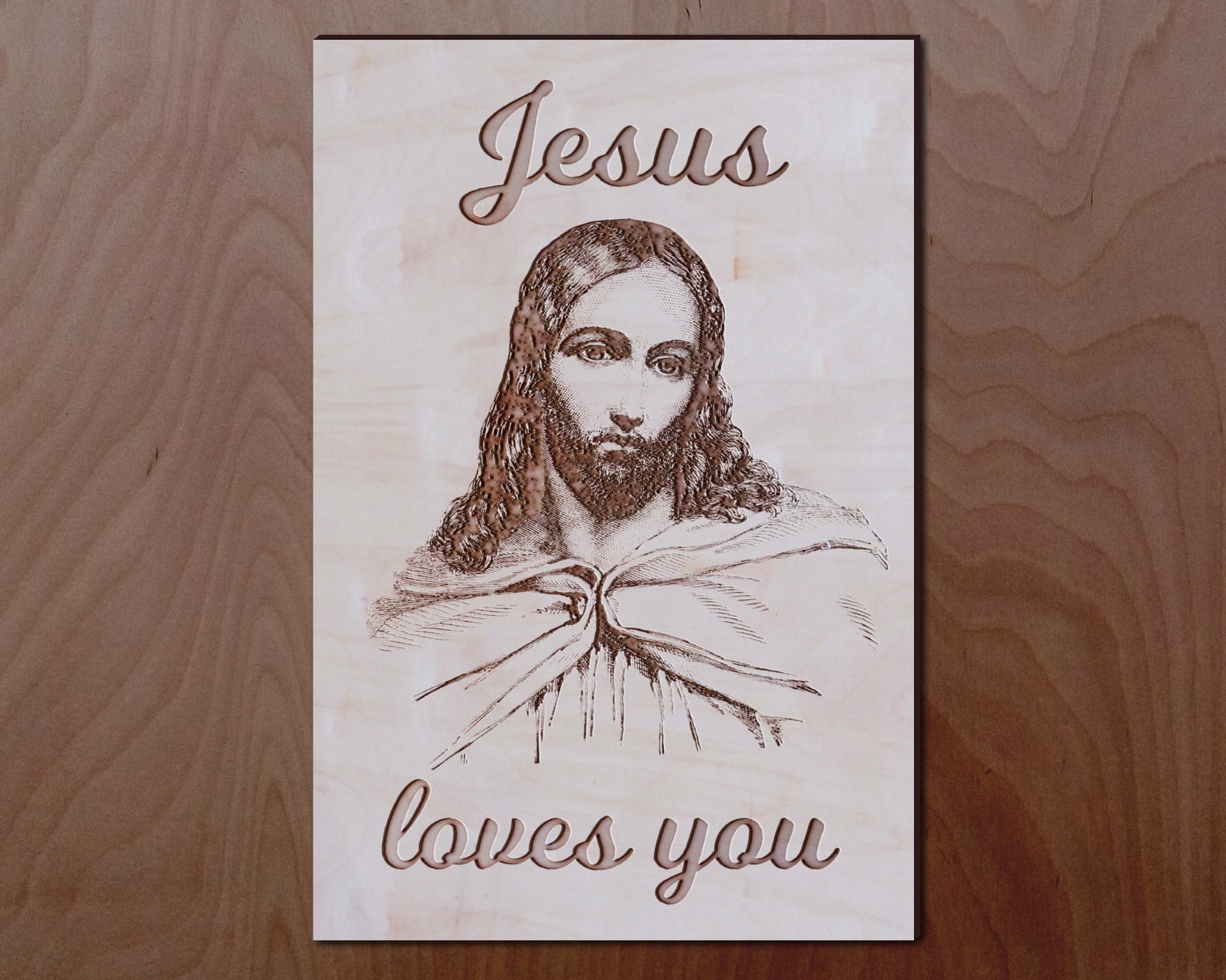 Jesus Svg Drawing Vector Laser Engraving File. Jesus Portrait Printable ...