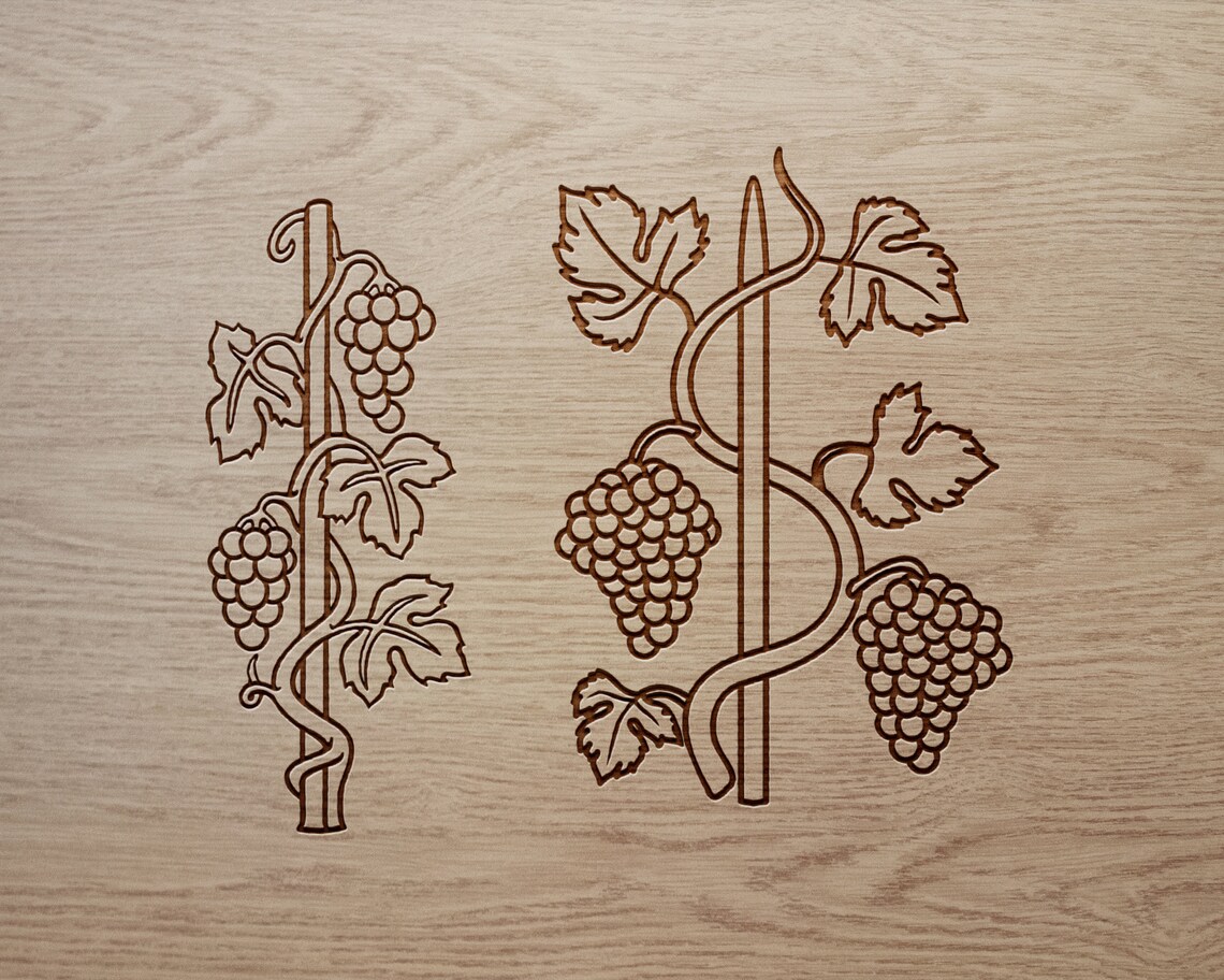 Grapevine Svg Laser File. Autumn Laser Template Dxf File. - Etsy