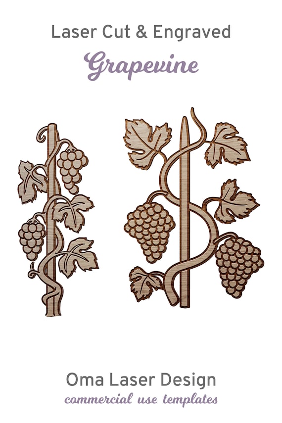 Grapevine Svg Laser File. Autumn Laser Template Dxf File. - Etsy