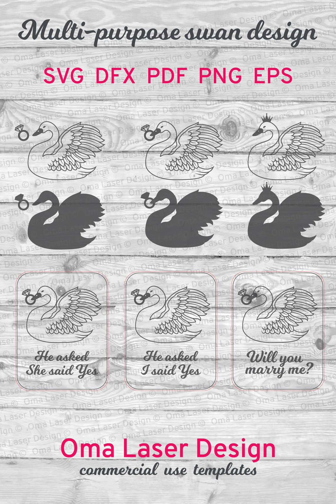 Swan Svg Swan Princess Svg He Asked Svg She Said Yes Svg - Etsy