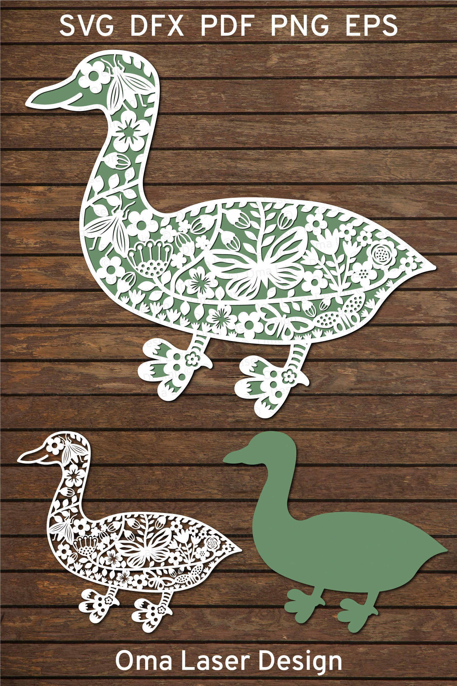 Ente Svg. Tier Mandala dxf. Teichleben svg. FloralEs Design LaserDatei ...