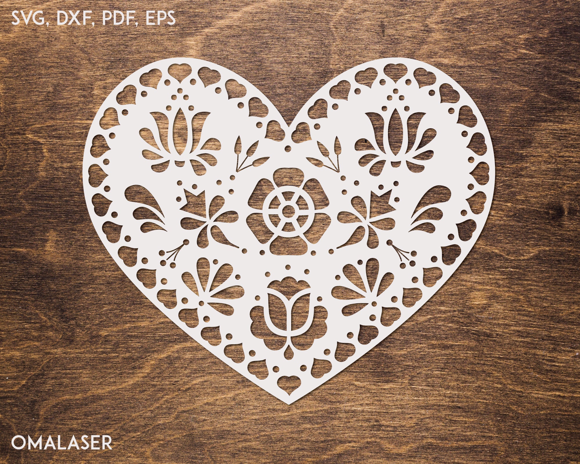 Valentines Heart Cut Out Template for Laser Cutting. Cricut | Etsy