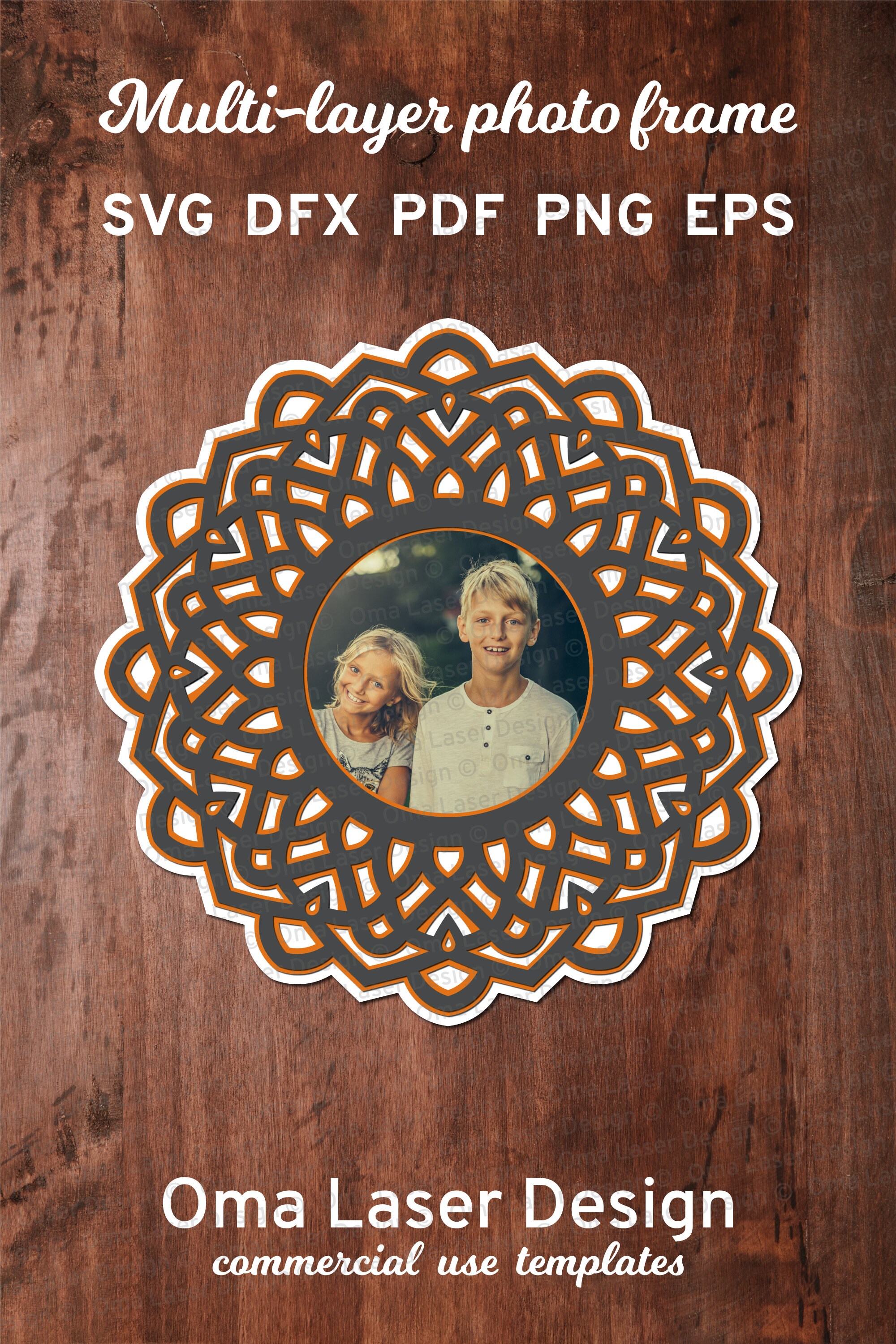 Multilayer Photo Frame Svg. Laser Cut Wooden Frame Template Laser File ...