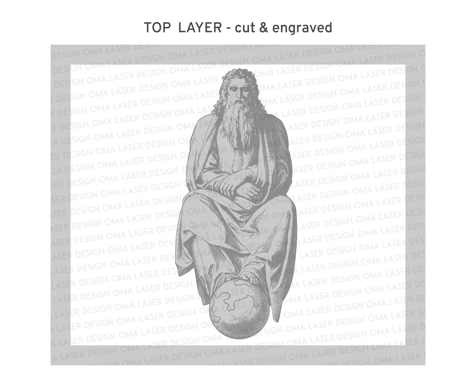 God Rested Laser File, Bible Genesis Engraving Vector, God Laser Cut ...