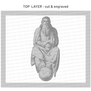 God Rested Laser File, Bible Genesis Engraving Vector, God Laser Cut ...