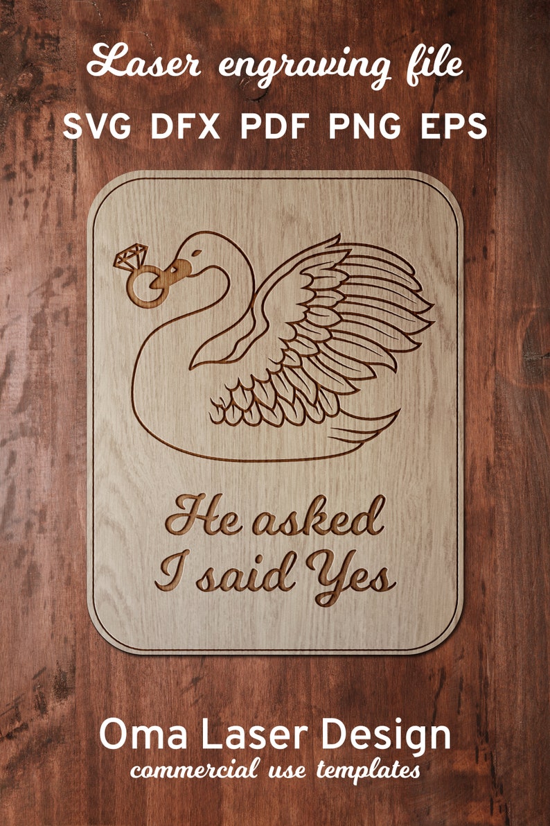Swan Svg Swan Princess Svg He Asked Svg She Said Yes Svg | Etsy