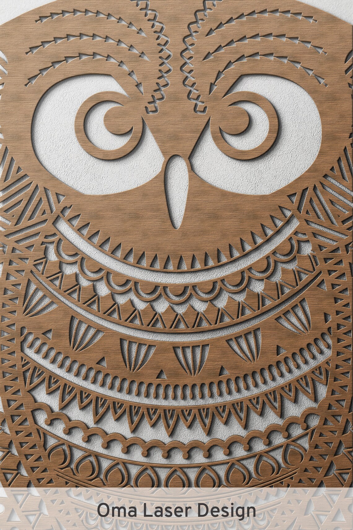 Owl SVG Zentangle Laser File. Owl Mandala Dxf Cnc Template. Circular ...