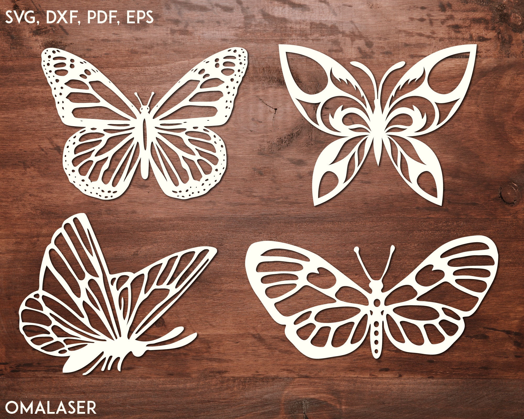 Plantilla DXF mariposa Cortar archivo vectorial de mariposa | Etsy