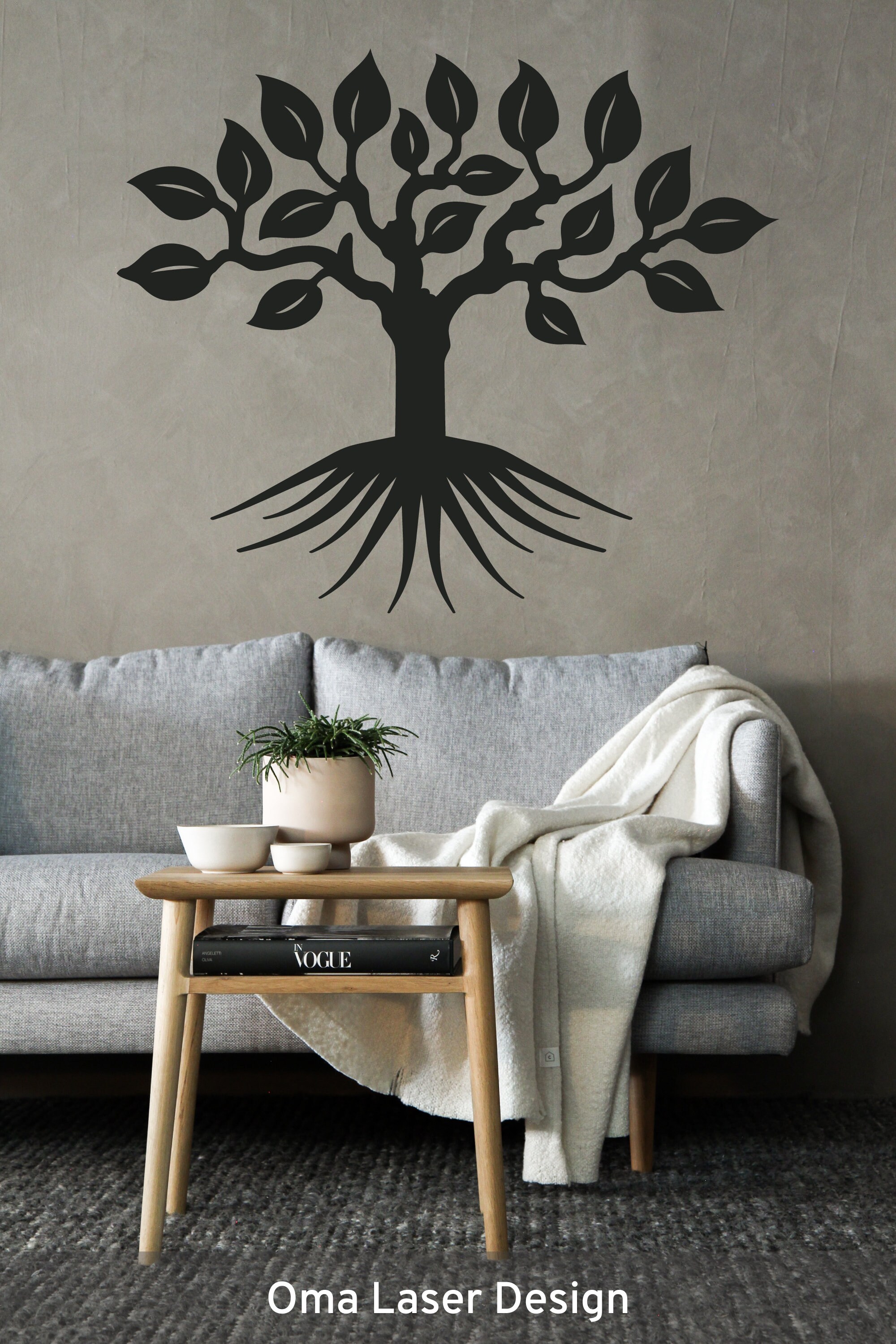 Family Tree Svg Cuttable Template. Tree With Roots and 18 Leaves. Words ...