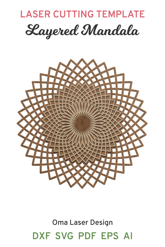 Multi-layer Mandala DXF Laser File. Lace Mandala Vector SVG. | Etsy