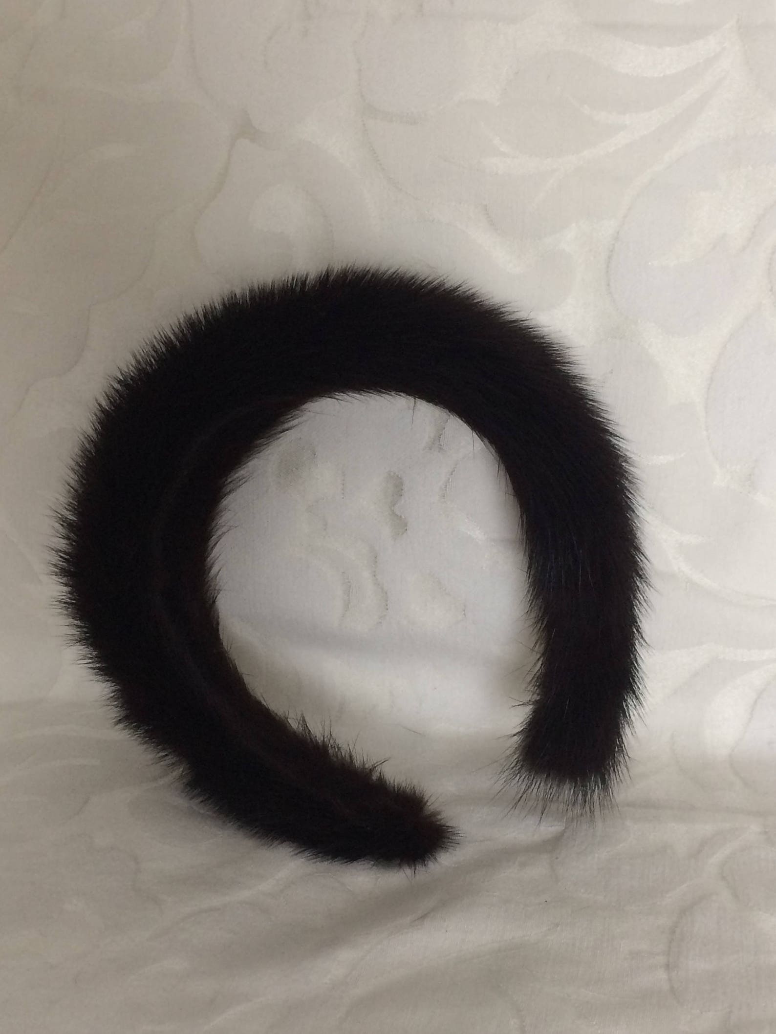 Real Mink Fur Headband in Black - Etsy