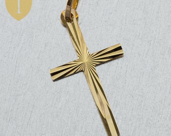 Diamond Cut Gold Cross - Etsy