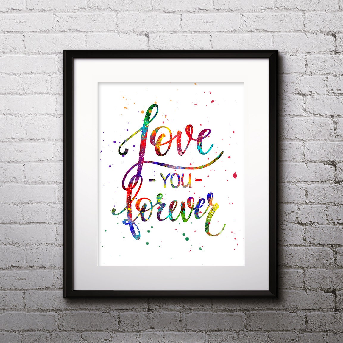 Inspirational Quote Watercolor Print Love Print 13 | Etsy