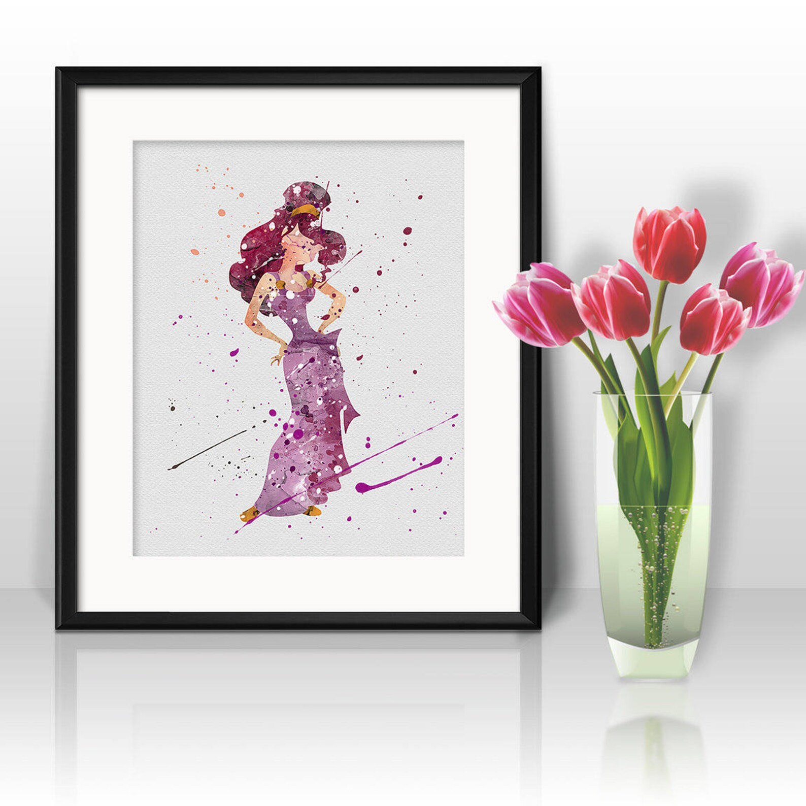 Megara Watercolor Print Megara Art Megara Painting Princess | Etsy