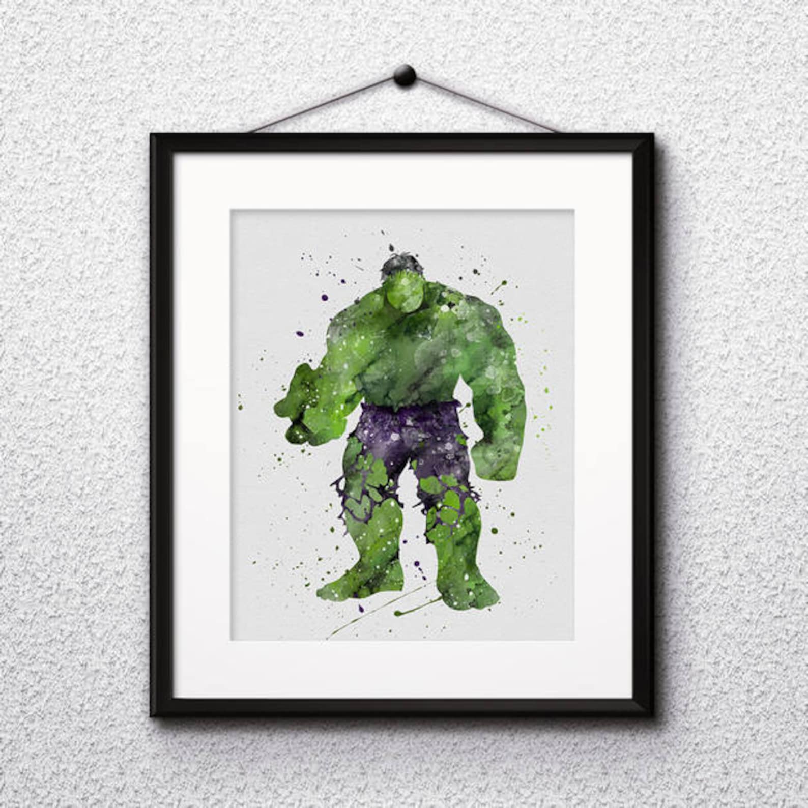 Hulk Watercolor Print, Hulk Art, Marvel Comics Art, Superhero Art ...