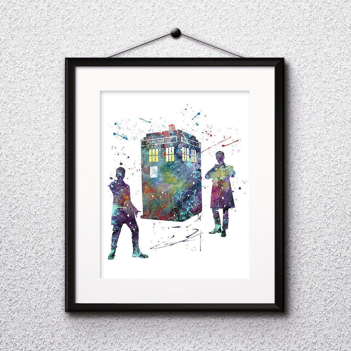 Tardis Watercolor Print Dr Who Print Tardis Painting Dr Who - Etsy