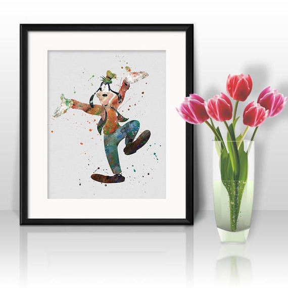 Goofy Watercolor Print 2 Goofy Disney Art Nursery Kids - Etsy