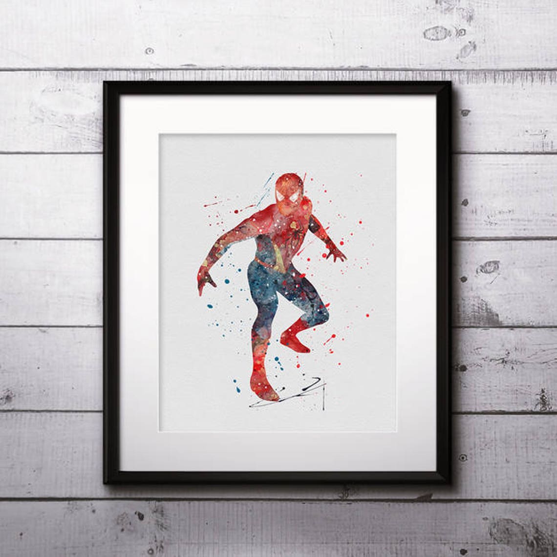 Spiderman Watercolor Print, Spider-man Art, Marvel Comics Art ...