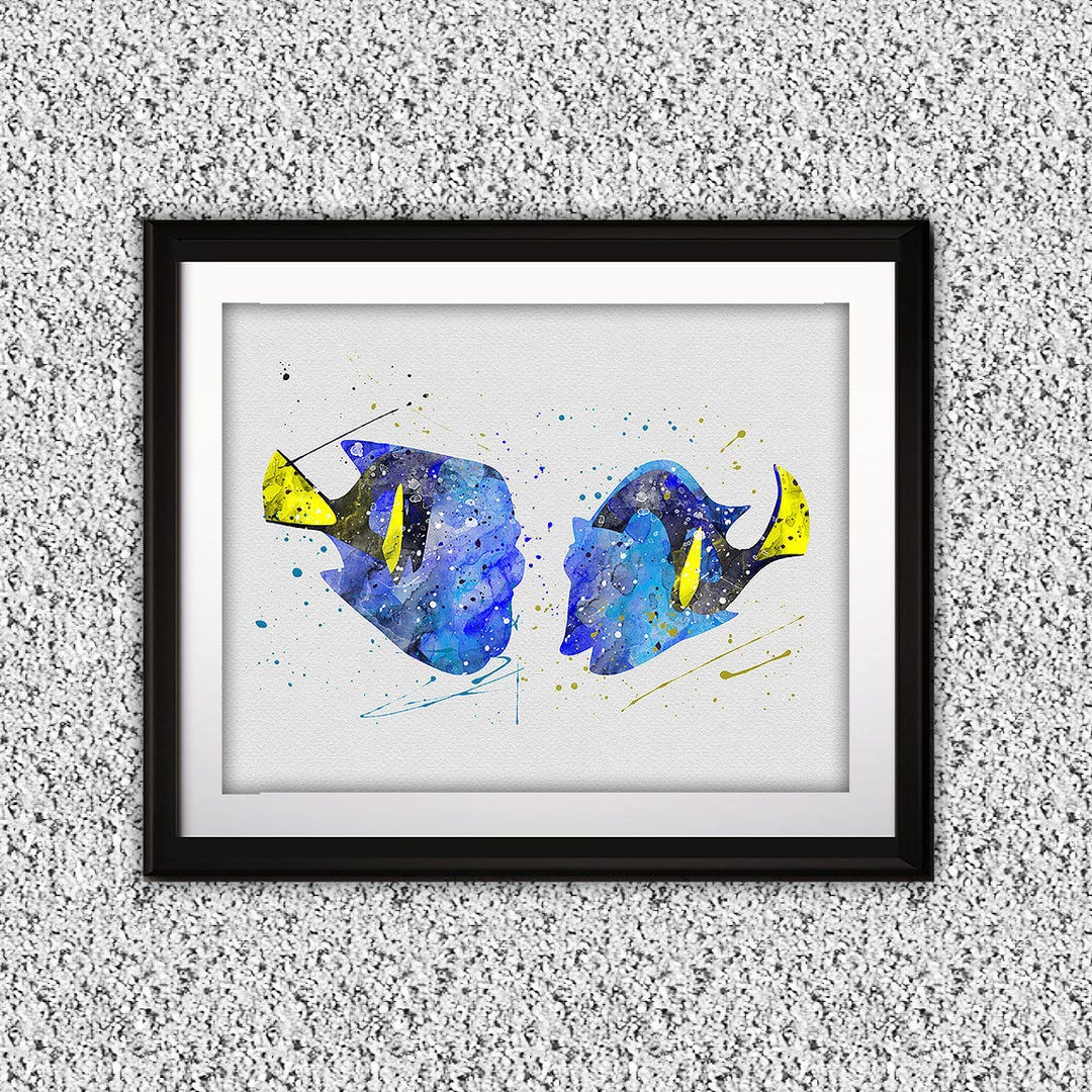 Finding Dory Watercolor Print, Finding Dory Art, Finding Dory Painting ...