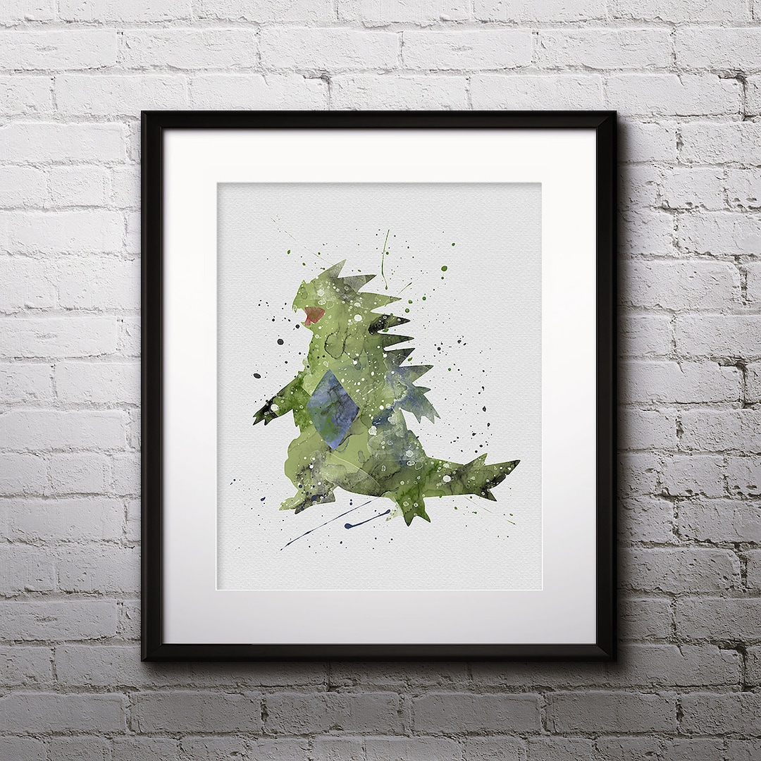 Tyranitar Watercolor Print, Tyranitar Art, Pokemon Tyranitar, Pokemon ...