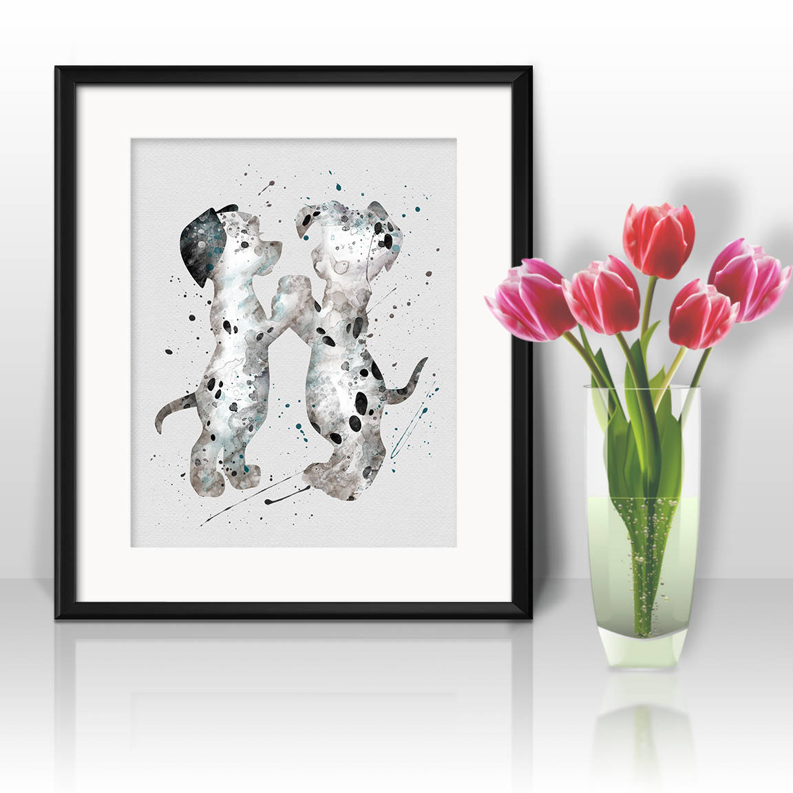 Dalmatians Watercolor Print, Dalmatians Art, Dog Art, Dalmatians ...