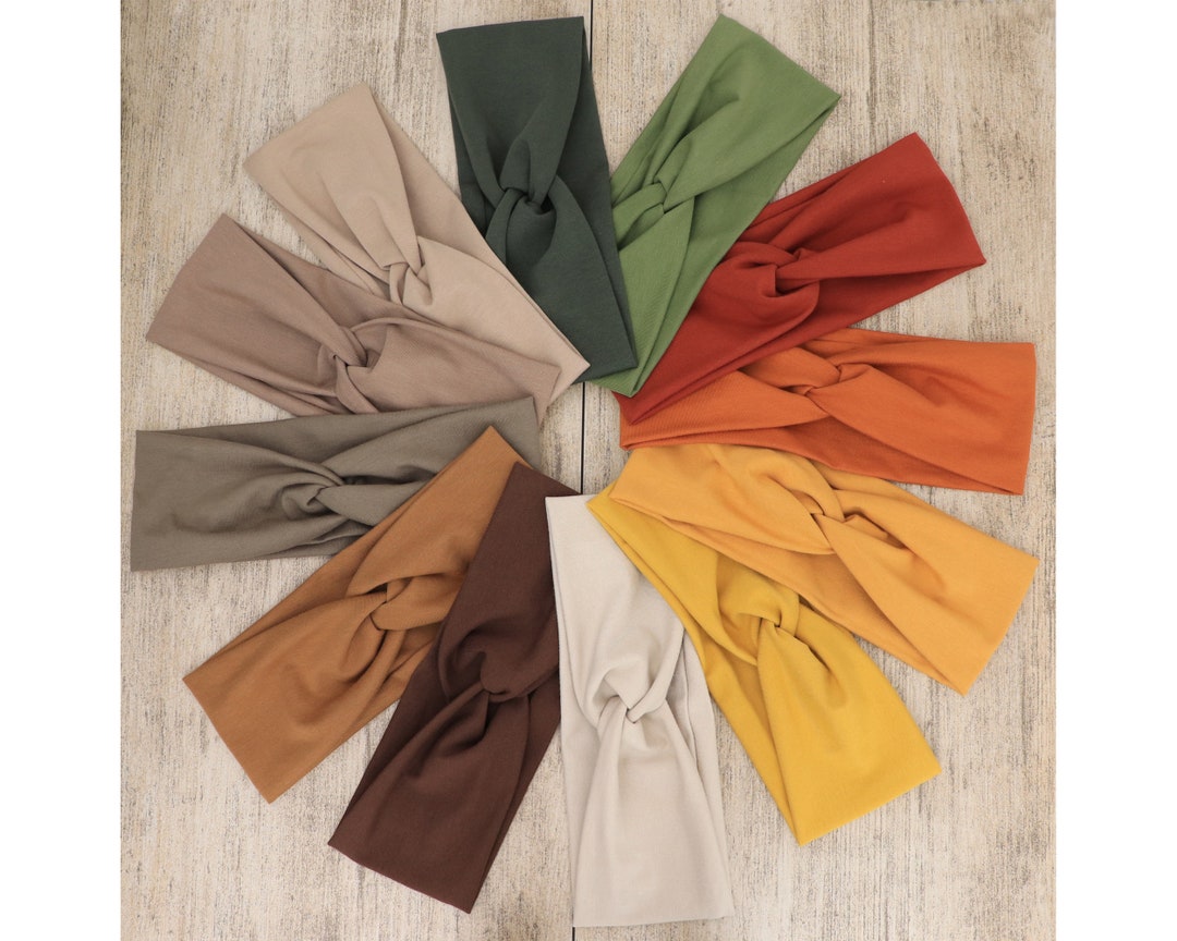 Organic Headbands for Women | Fall Colors | Fabric Hairband | Stretchy ...