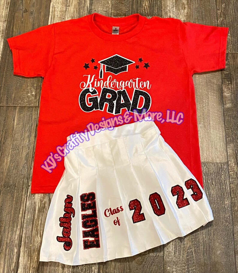 Graduation Skirt Set, Kindergarten Grad Set, 2023 Grad Set, Custom Grad ...