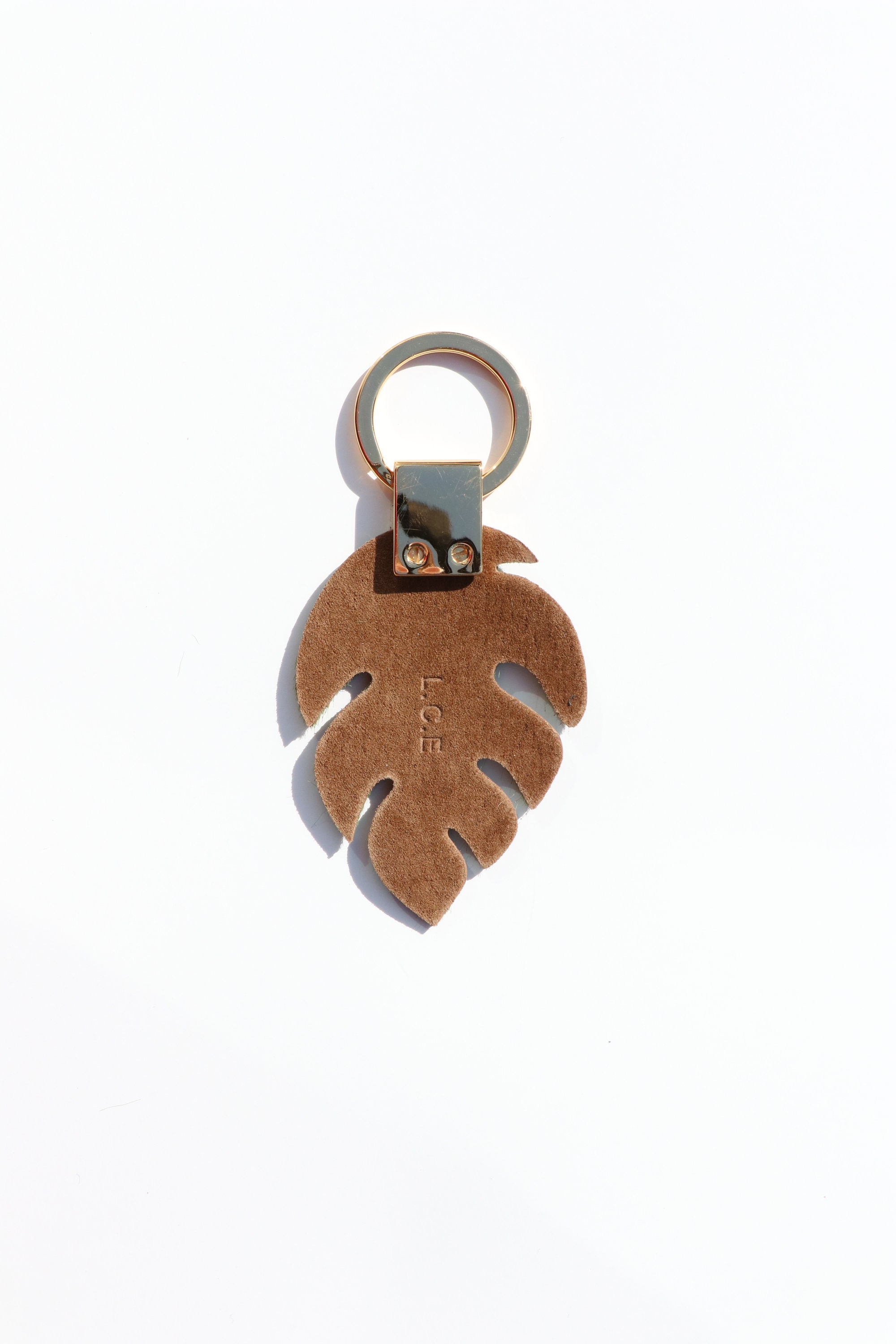 Leaf Leather Keychain, Keyring, Bag Charm Accessory Monstera Leaf - Etsy