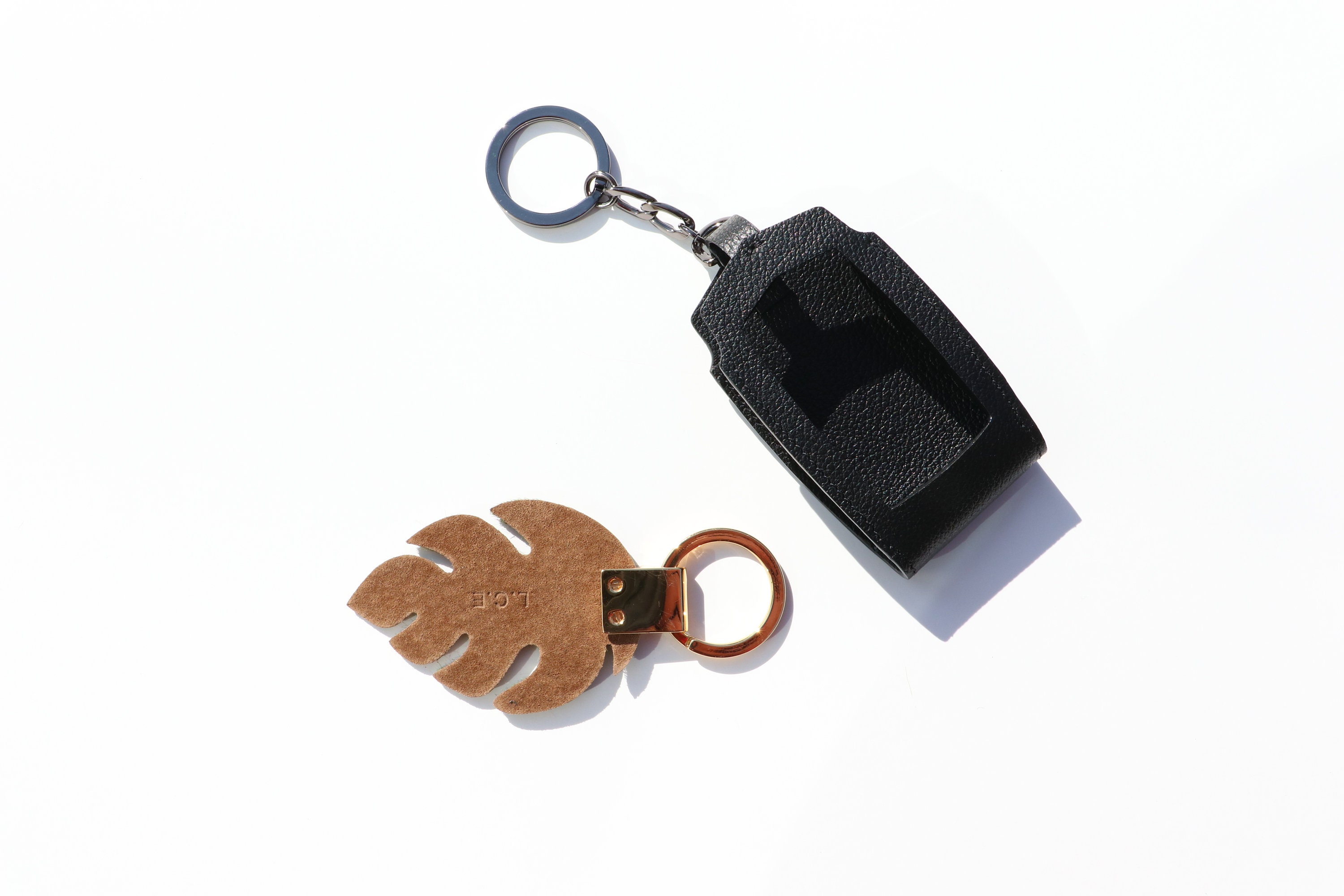 Leaf Leather Keychain, Keyring, Bag Charm Accessory Monstera Leaf - Etsy