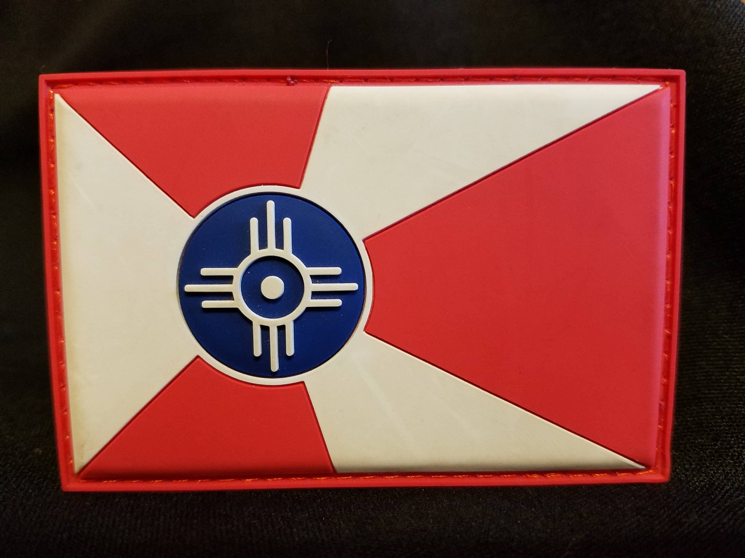 Flag of Wichita PVC Patch w/ Hook and Loop Backing | Etsy