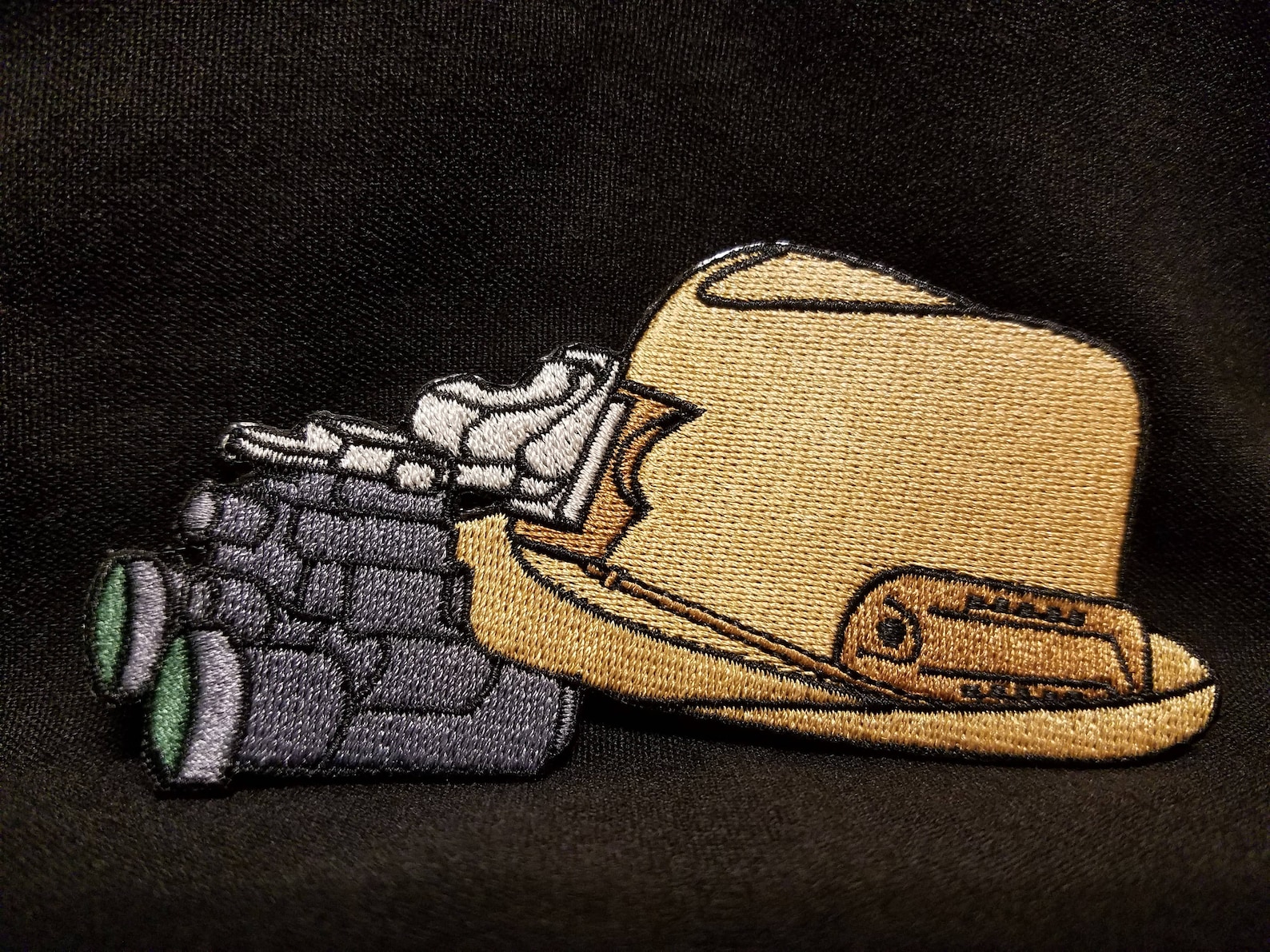 Tactical Fedora Embroidered Patch With Hook and Loop Fastening - Etsy