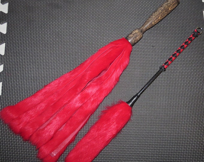Rabbit Fur Flogger & Paddle Bdsm - Etsy