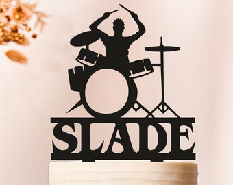 Drummer Birthday Cake Topper - Etsy