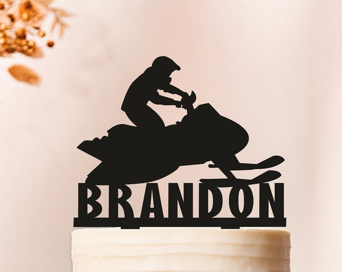 Snowmobile Cake Topper,snow Mobile Outdoor Cake Topper,silhouette ...