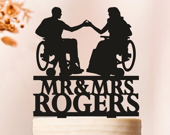 Wheelchair Wedding Cake Topper | Etsy