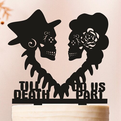 Personalized Skeleton Wedding Cake Topper Halloween Wedding - Etsy