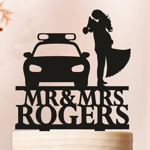 Police Wedding Cake Topper Police Officer Wedding - Etsy