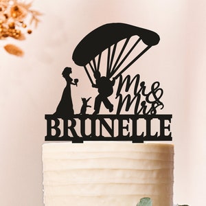Skydiver Cake Topper,fall in Love Skydivers Cake Topper,skydiver ...