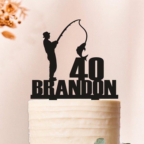 Happy Birthday Bass Cake Topper - Etsy