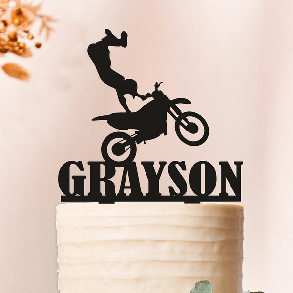 Motocross Cake Topper - Etsy Australia