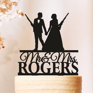 Hunter Wedding Cake Topper, Gun Wedding Cake Topper, the Hunt is Over ...