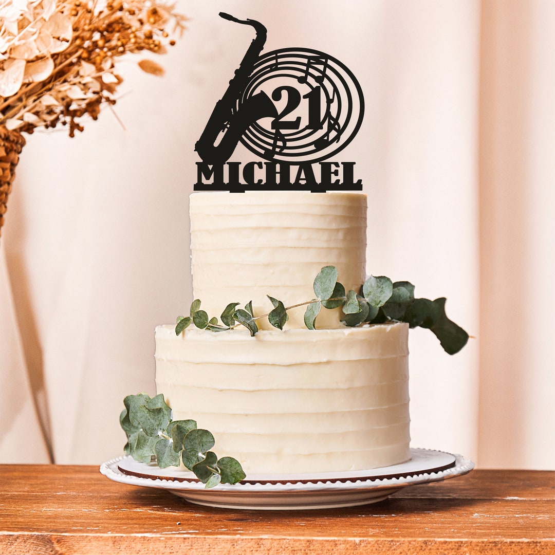 Saxophone Cake Topper,music Cake Topper,saxophonist Cake Topper ...