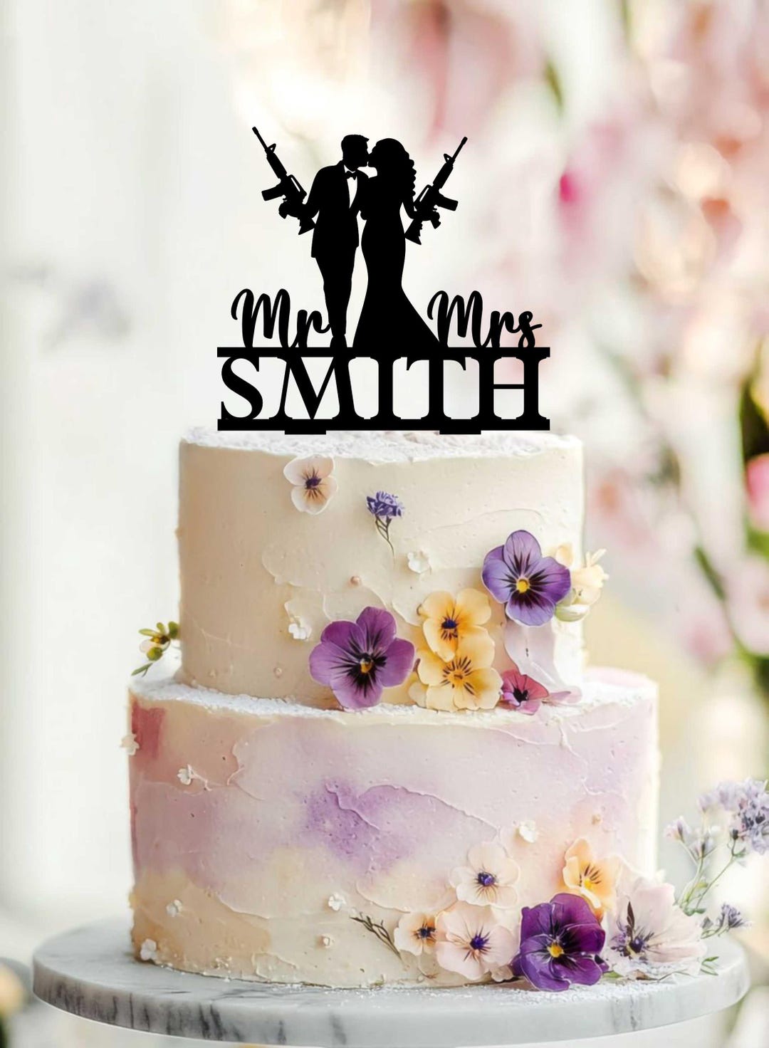 Gun Rifle Wedding Cake Topper, Gun Cake Topper, Weapon Cake Topper ...