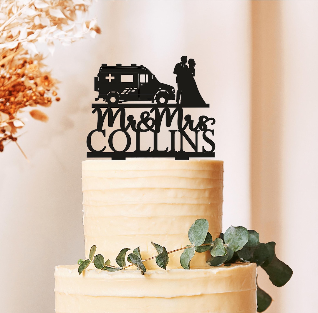 Ambulance Wedding Cake Topper, Medical Cake Topper, Nurse Cake Topper ...