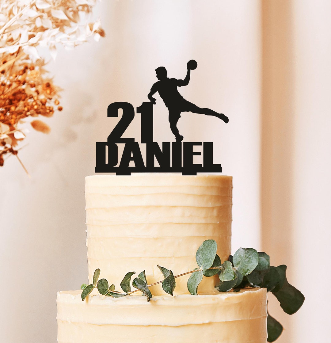 Handball Birthday Cake Toppers, Handball Player Cake Decorations, Hand ...