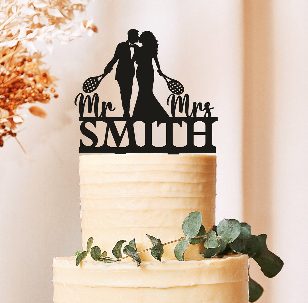Tennis Wedding Cake Topper, Tennis Centerpiece Wedding, Funny Cake ...
