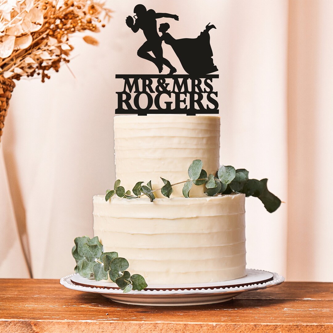 American Football Cake Topper,wedding Cake Topper,american Football ...