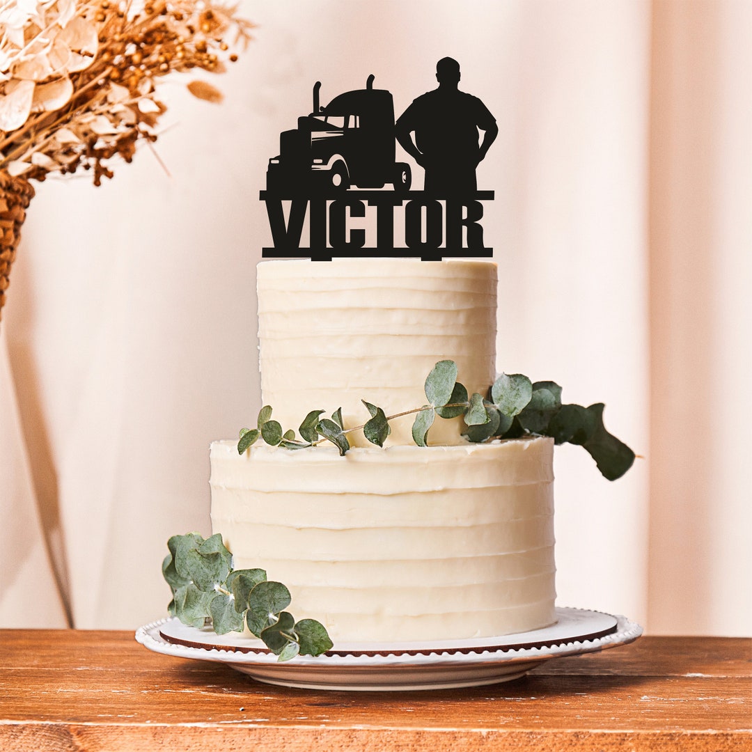 Personalized Cake Topper,truckers Cake Topper,trucker Birthday Cake ...