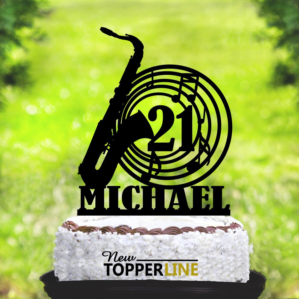 Saxophone Cake TopperMusic Cake TopperSaxophonist Cake | Etsy
