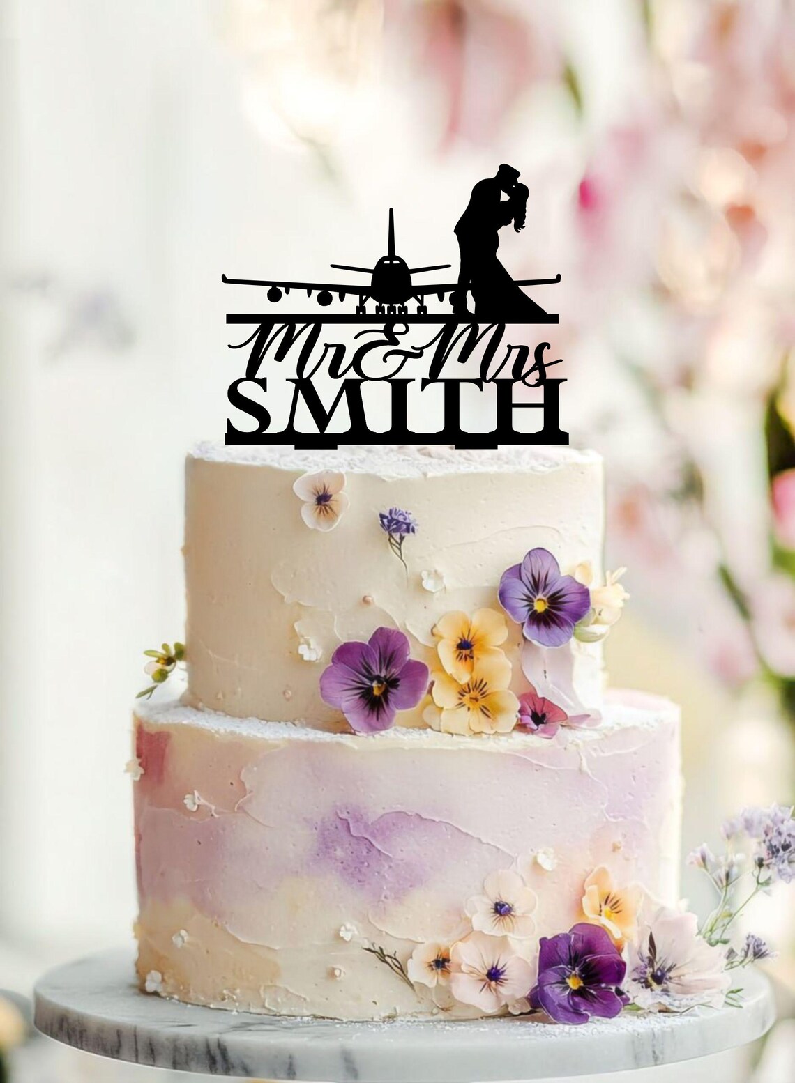 Pilot Wedding Cake Topper, Wedding Airplane Cake Topper, Plane Cake ...
